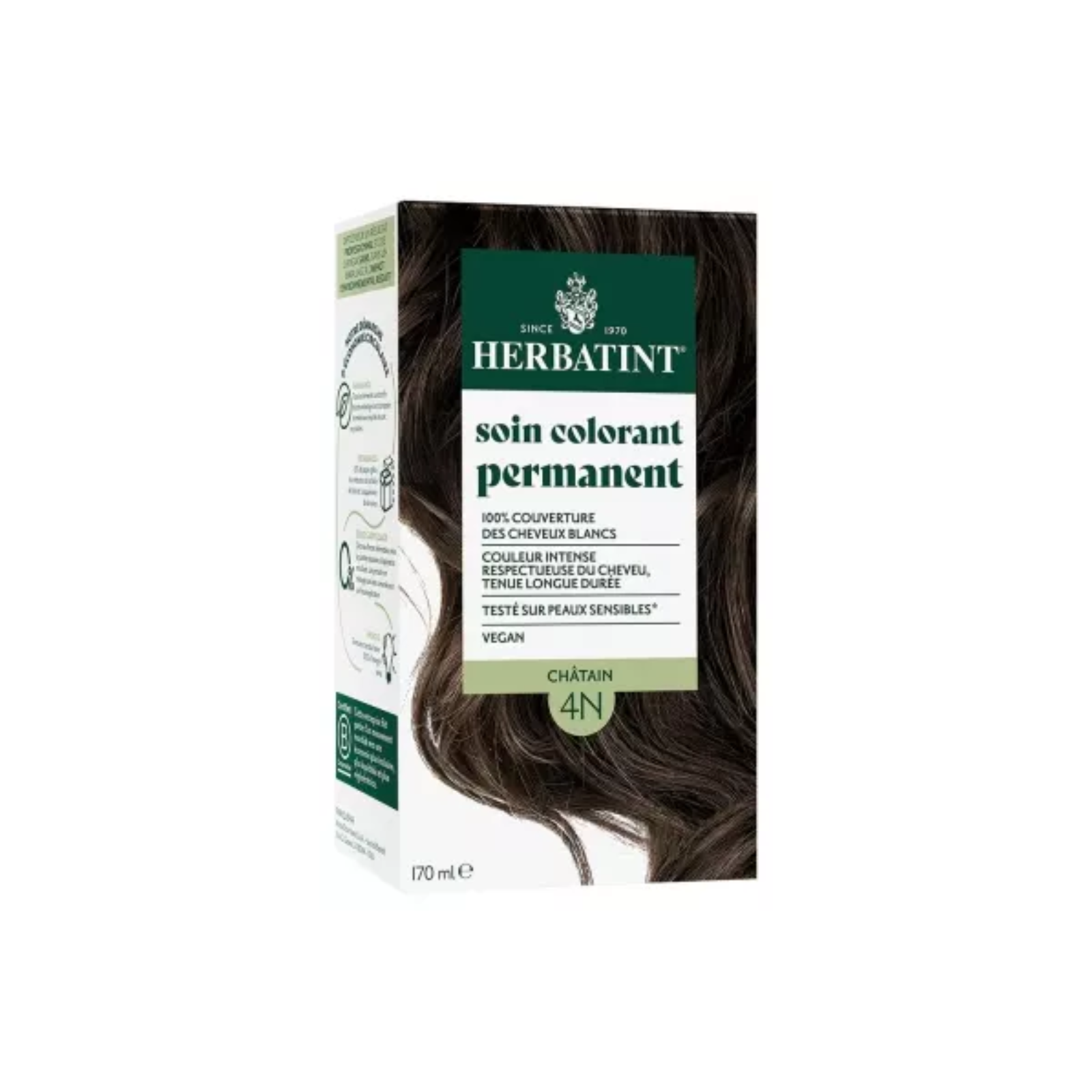 Soin Colorant Permanent - Coloration : 4N Chatain, 170ml