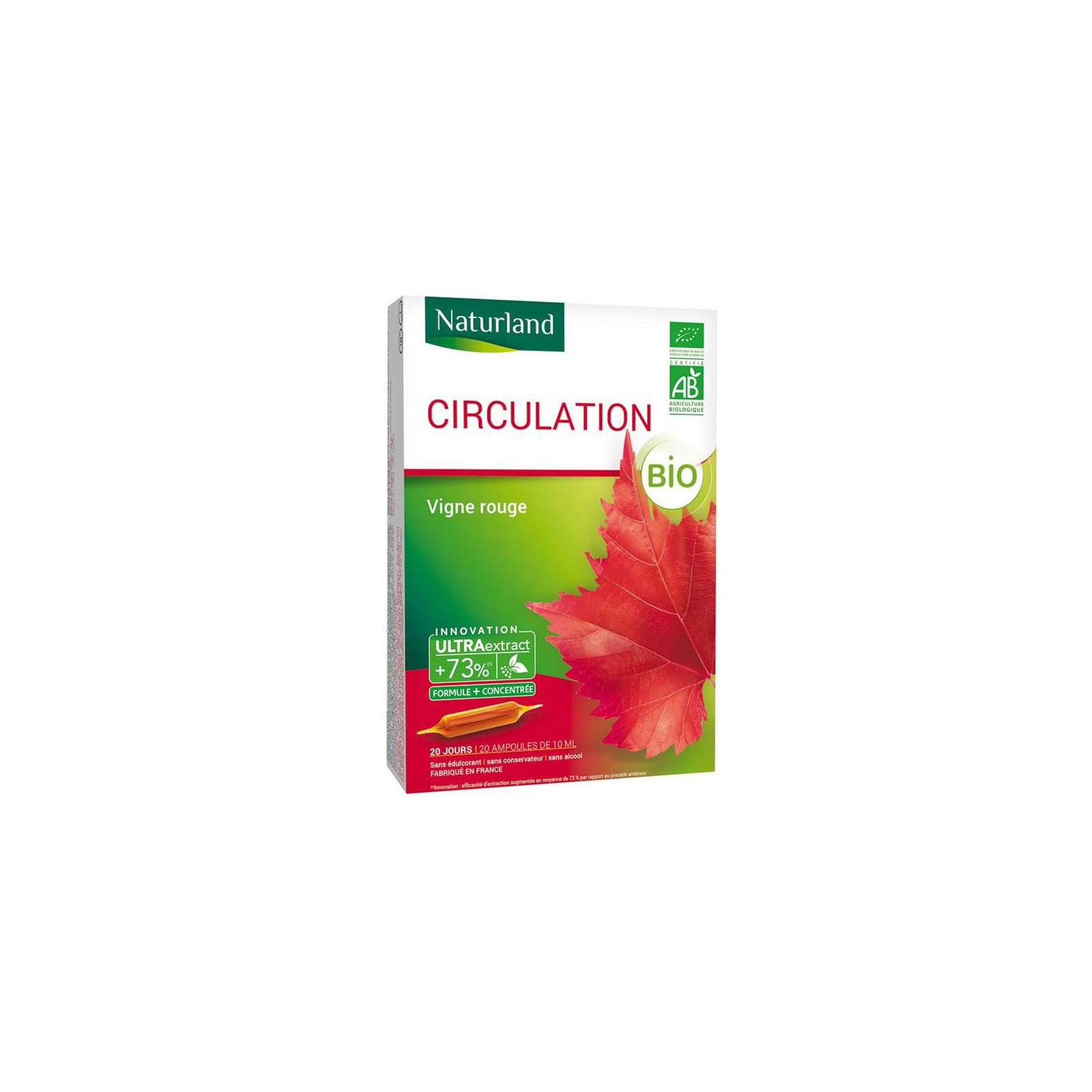 Naturland EXTRAITS FLUIDES Circulation BIO. Bt 20 amp