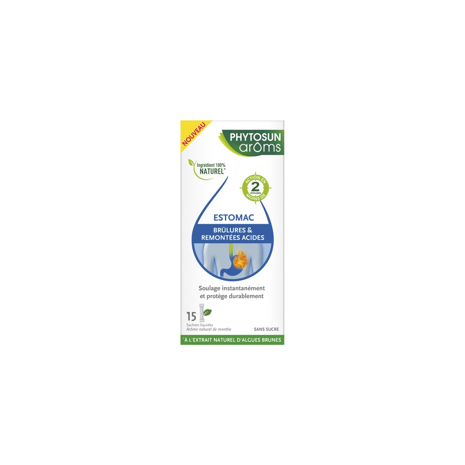 Phytosun Aroms Brûlure estomac & remontées acides, 15 sachets liquides