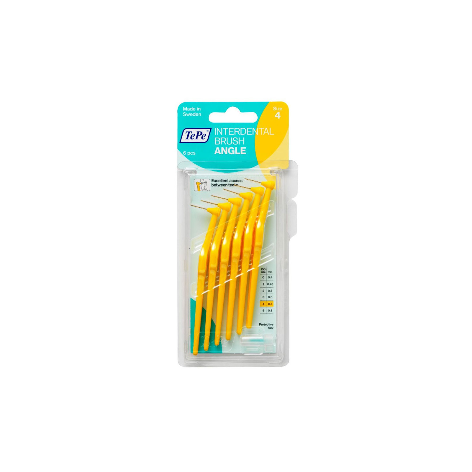 Brossette Interdentaire Angle™ Jaune 0.7mm, x6