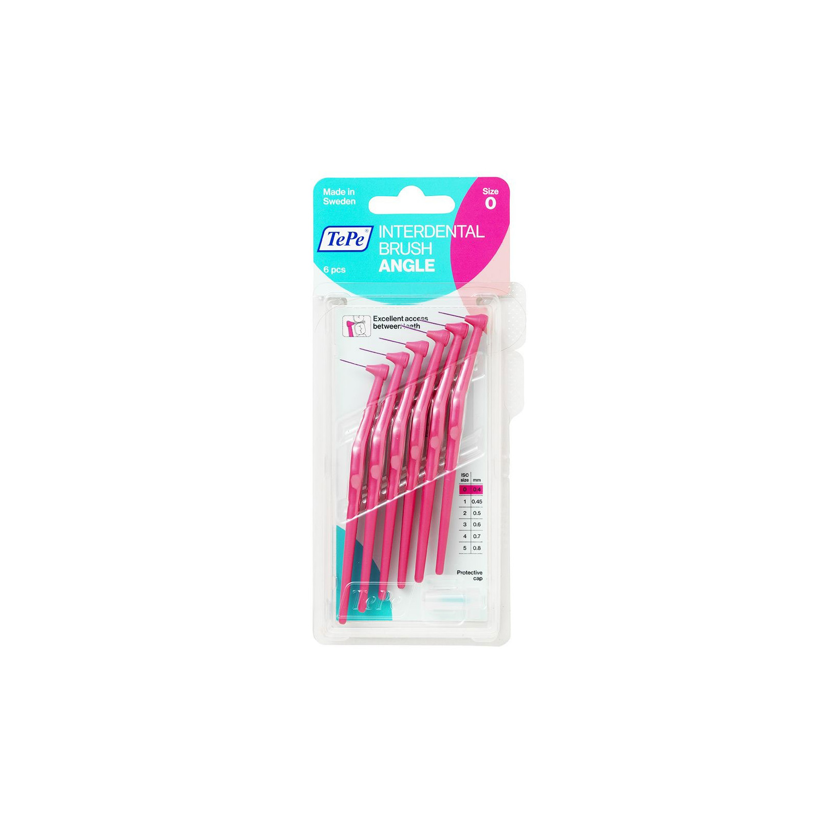 Brossette Interdentaire Angle™ Rose 0.4Mm, X6