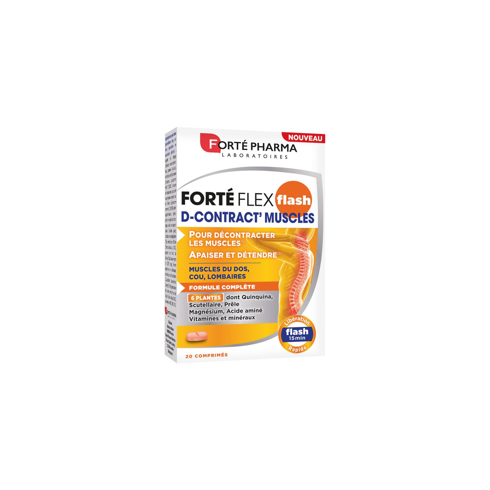 Forté pharma FORTE FLEX Flash D-Contract' Muscles, 20 comprimés