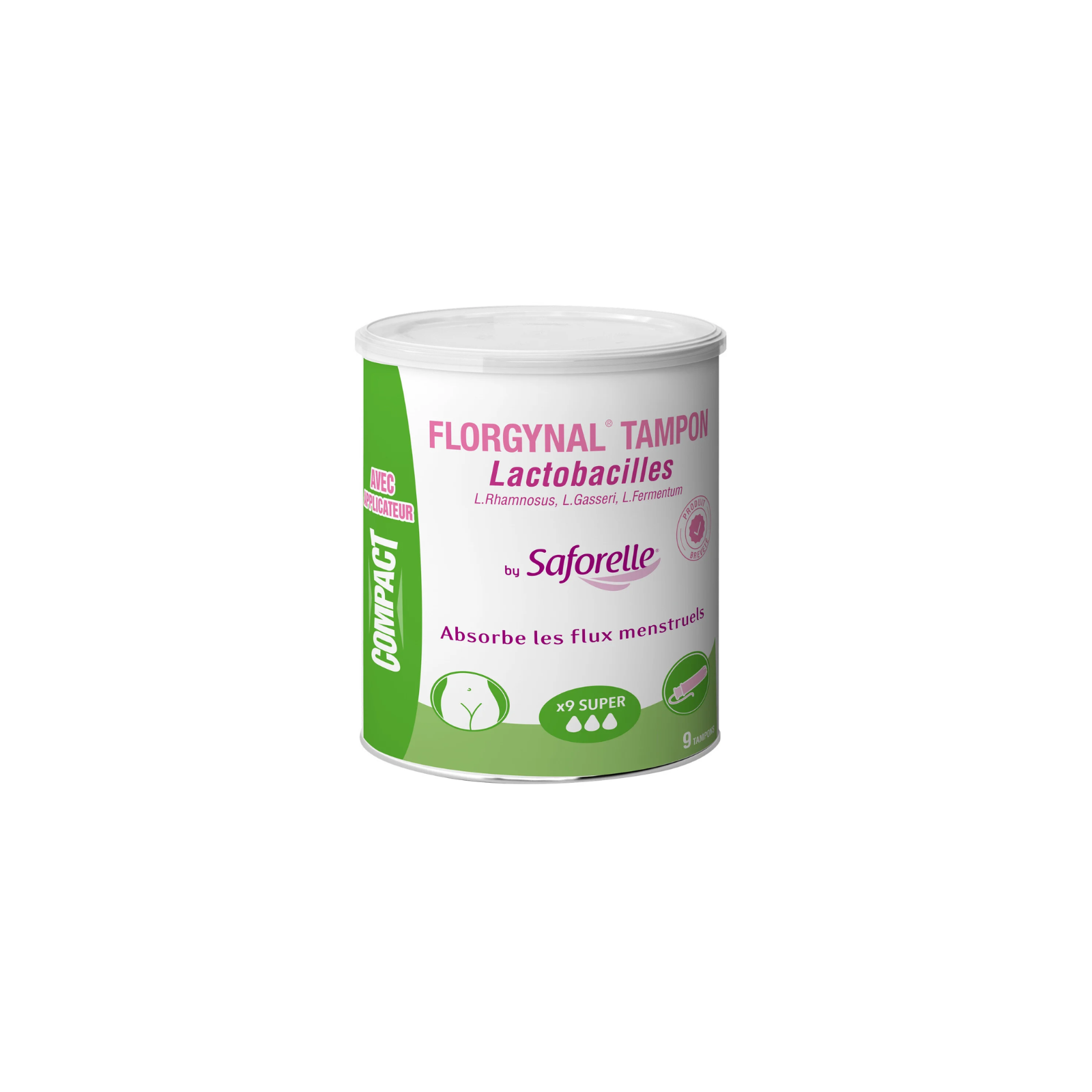 FLORGYNAL Tampon super avec applicateur. Boîte 9