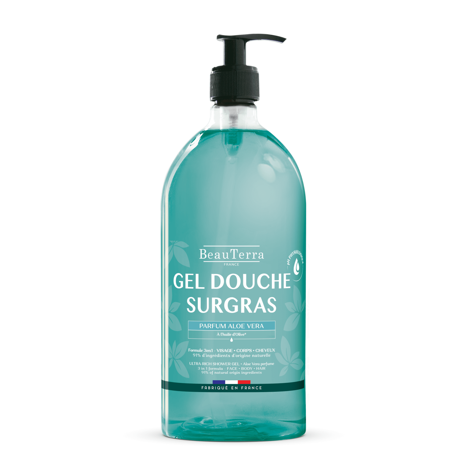Beauterra Gel douche surgras aloe vera, 1L | Parashop.com