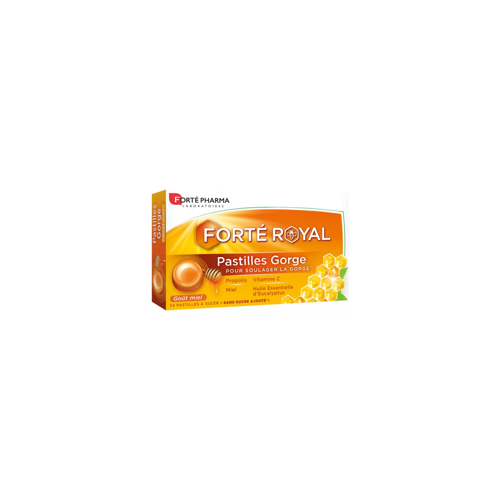 Forte Pharma Pastilles Royales Goût Miel, 24 Pastilles à Sucer