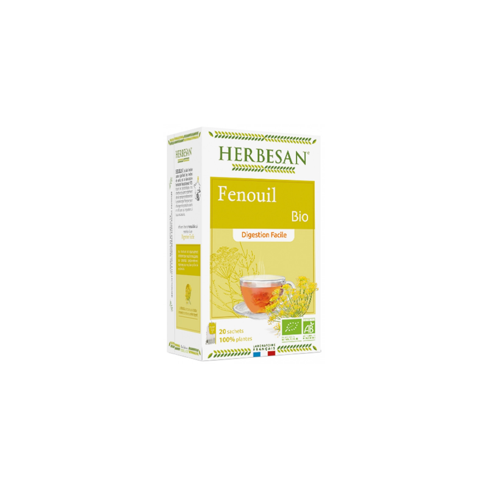 Herbesan Infusion bio Fenouil, 20 sachets