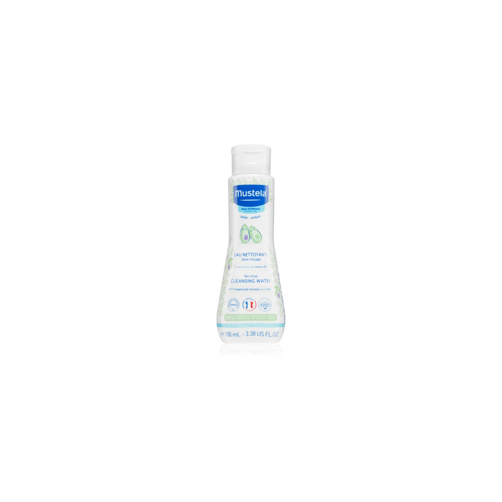 Mustela Eau nettoyante bébé sans rinçage à l'avocat BIO, 100ml ...