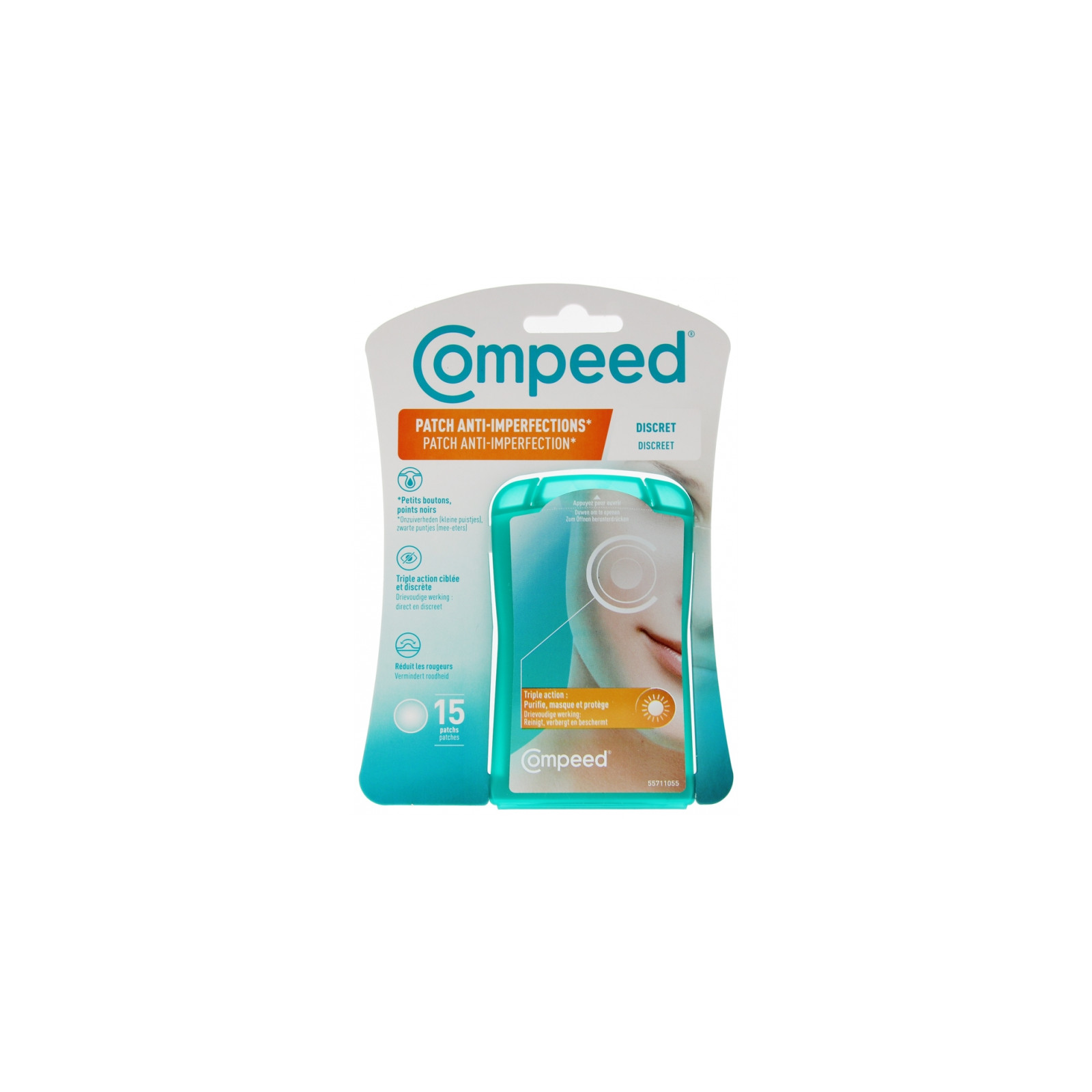 Compeed Patch Anti-Imperfections Discret Jour, 15 Patchs | Parashop