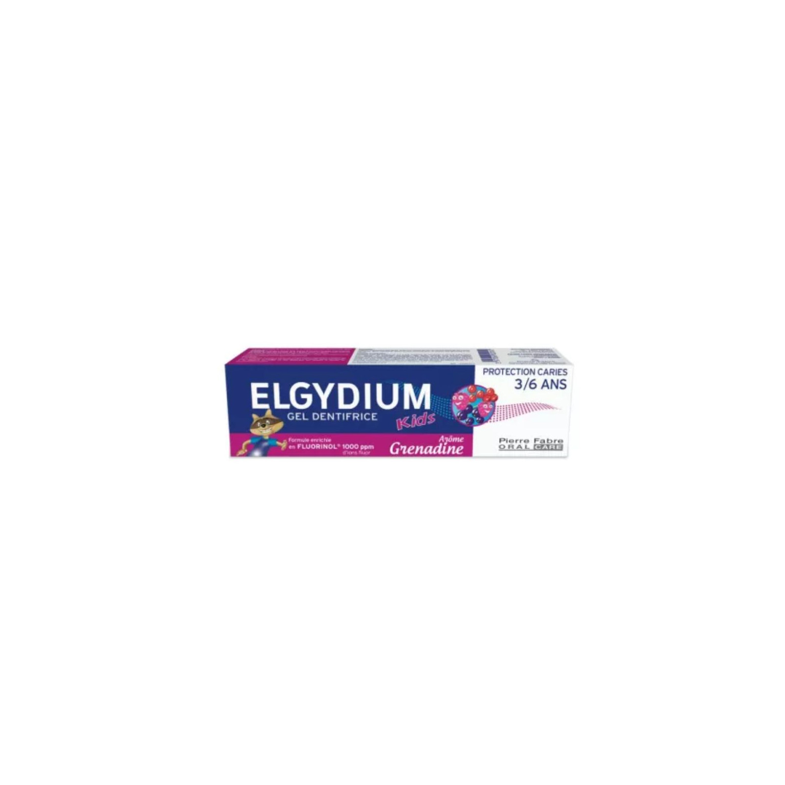 Elgydium Kids Gel Dentifrice Protection Caries 3/6 Ans 50 ml
